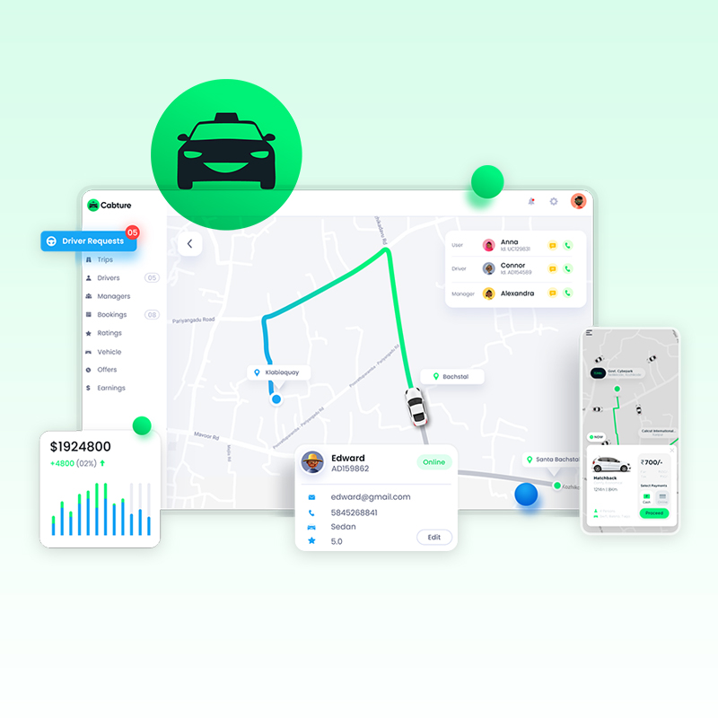 Taxi Booking app | Taxi management software, System | Lilac Cabture
